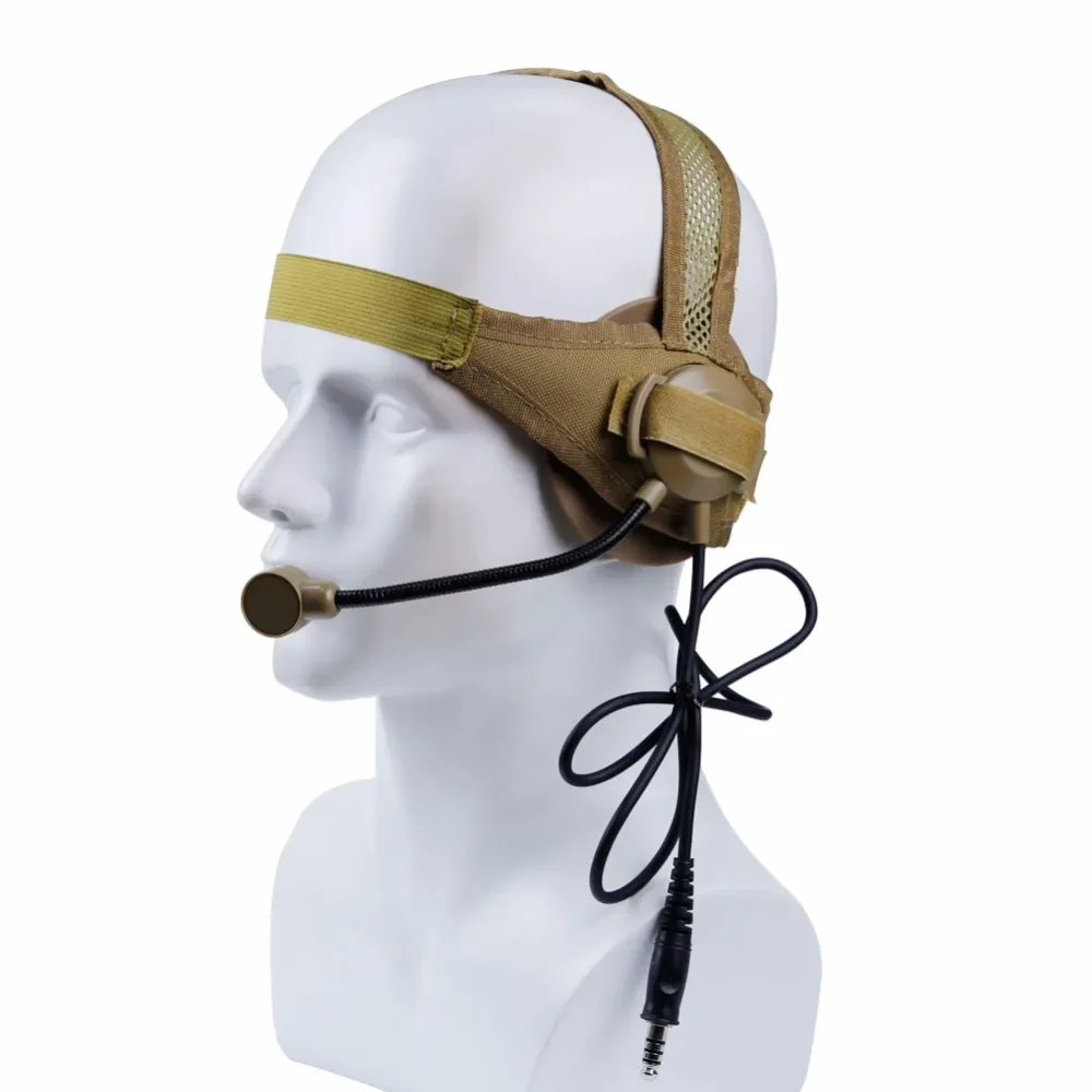 Military-Shooting-Tactical-Headset-Microphone-used-with-PTT-Walkies ...