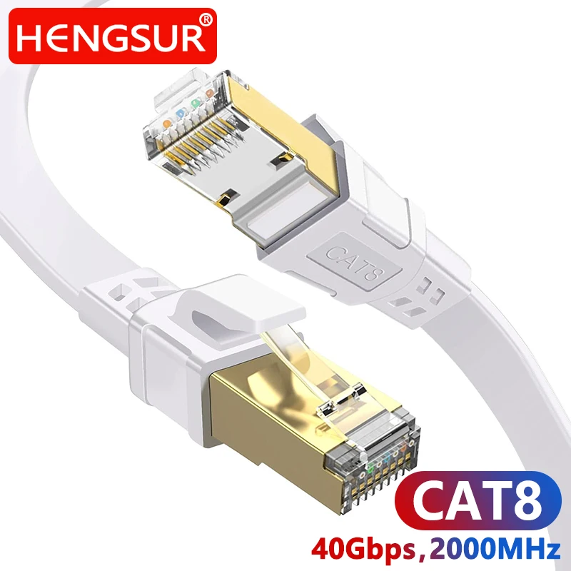 HENGSUR-CAT8-Cabo-Ethernet-Internet-de-Rede-Patch-Cord-para-Modem-Cabo ...