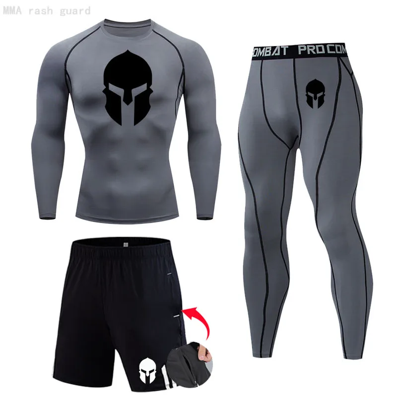 Track-suit-Gym-Man-Fitness-clothing-Bodybuilding-T-Shirt-Sports-tights ...