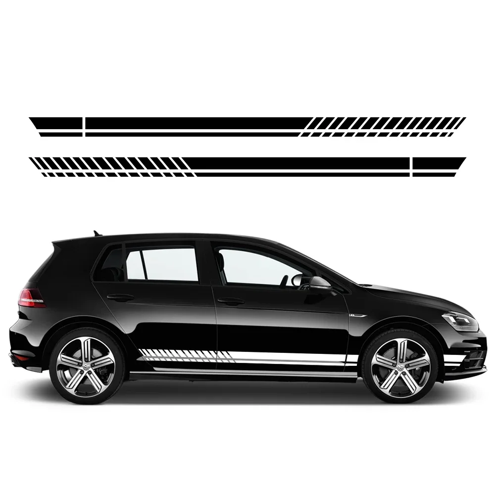 2PCS-Car-Door-Stripe-Stickers-Vinyl-Racing-Style-Decal-For-Volkswagen ...