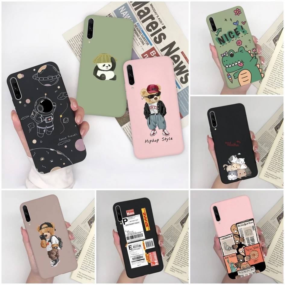 For Huawei Y9s Case Cover Fashion Cartoon Flower Cute Bear Silicone ...