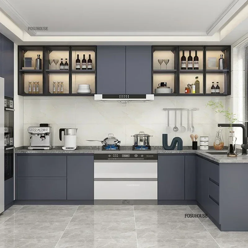 Nordic Aluminum Kitchen Cabinets Home Dust-proof Storage Cabinets Multi ...
