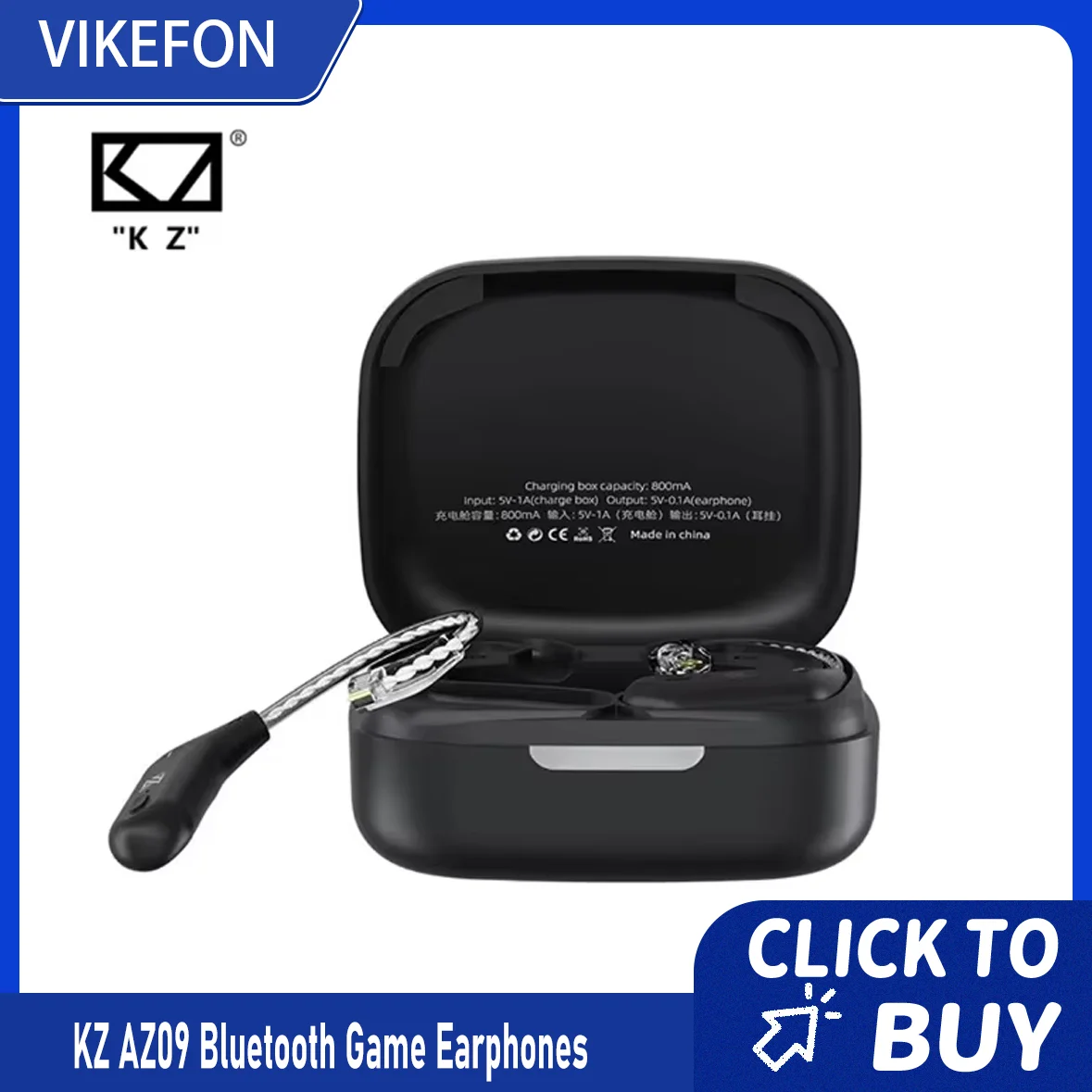 KZ AZ09 Wireless Earphones Upgrade Cable Bluetooth 5.2 HIFI Wireless ...