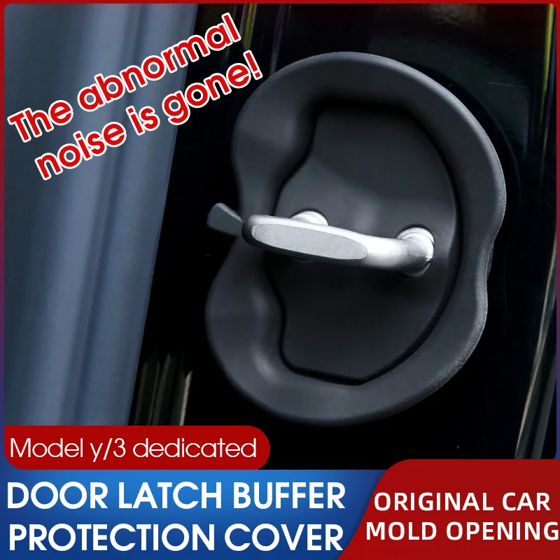 4pcs Upgraded Durable Silicone Car Door Lock Latches Cover for Tesla ...
