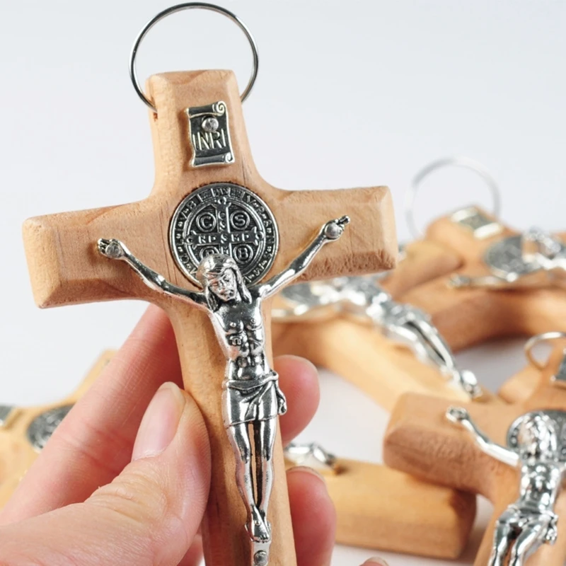 Handmade-Wood-Cross-Jesus-Crucifix-Wall-Decoration-Jewelry-Religious ...