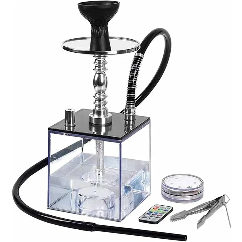 Acrylic-Hookah-with-LED-Light-Shisha-Box-Nargile-Sheesha-Narguile ...