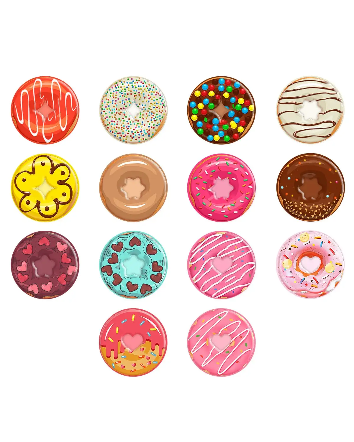 1540-Pcs-Donut-Sticker-Pack-Colorful-Teacher-Reward-and-Motivational ...