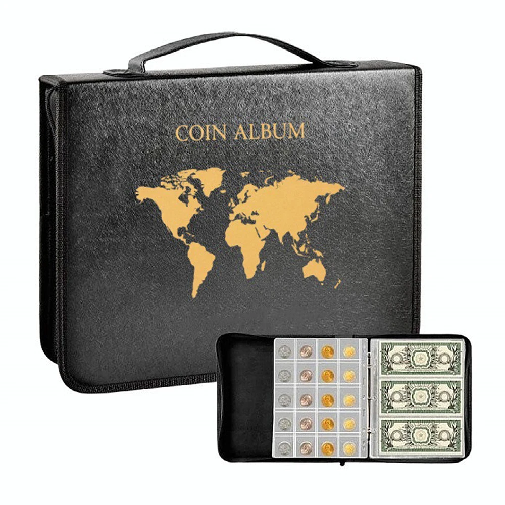 Coin Collection Holder Book for Collectors 200 Pockets & 30 Sleeves ...
