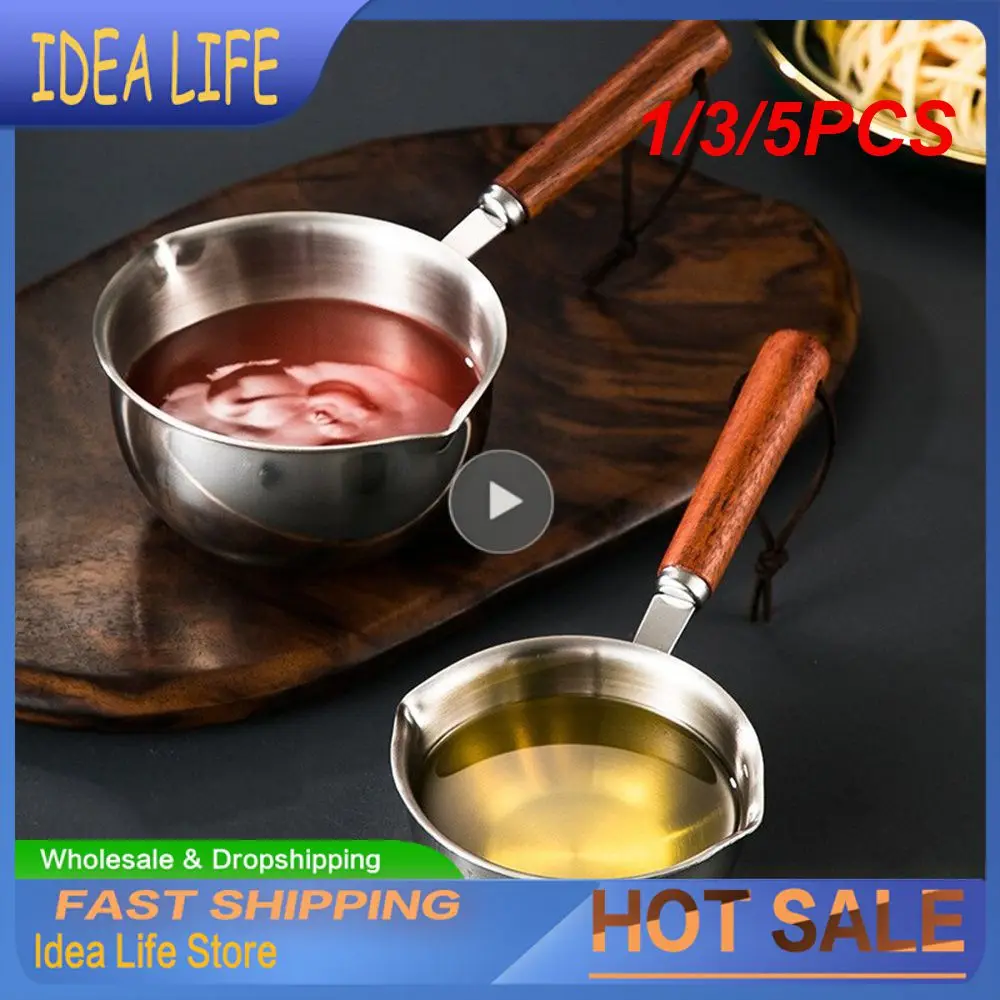 1-3-5PCS-Stainless-Steel-Mini-Soup-Pot-with-Wooden-Handle-Milk-Pan ...