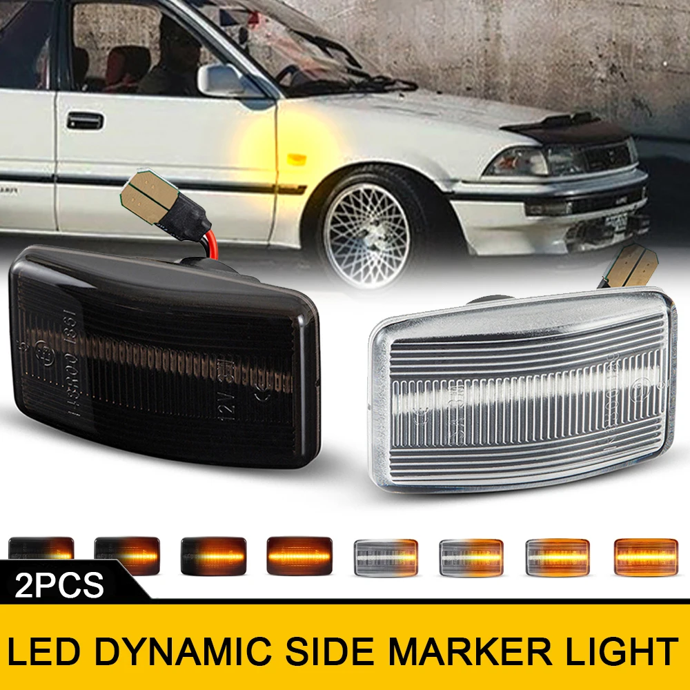 2pcs Led Side Marker Lights For Lexus LS400 Toyota Land Cruiser Prado ...