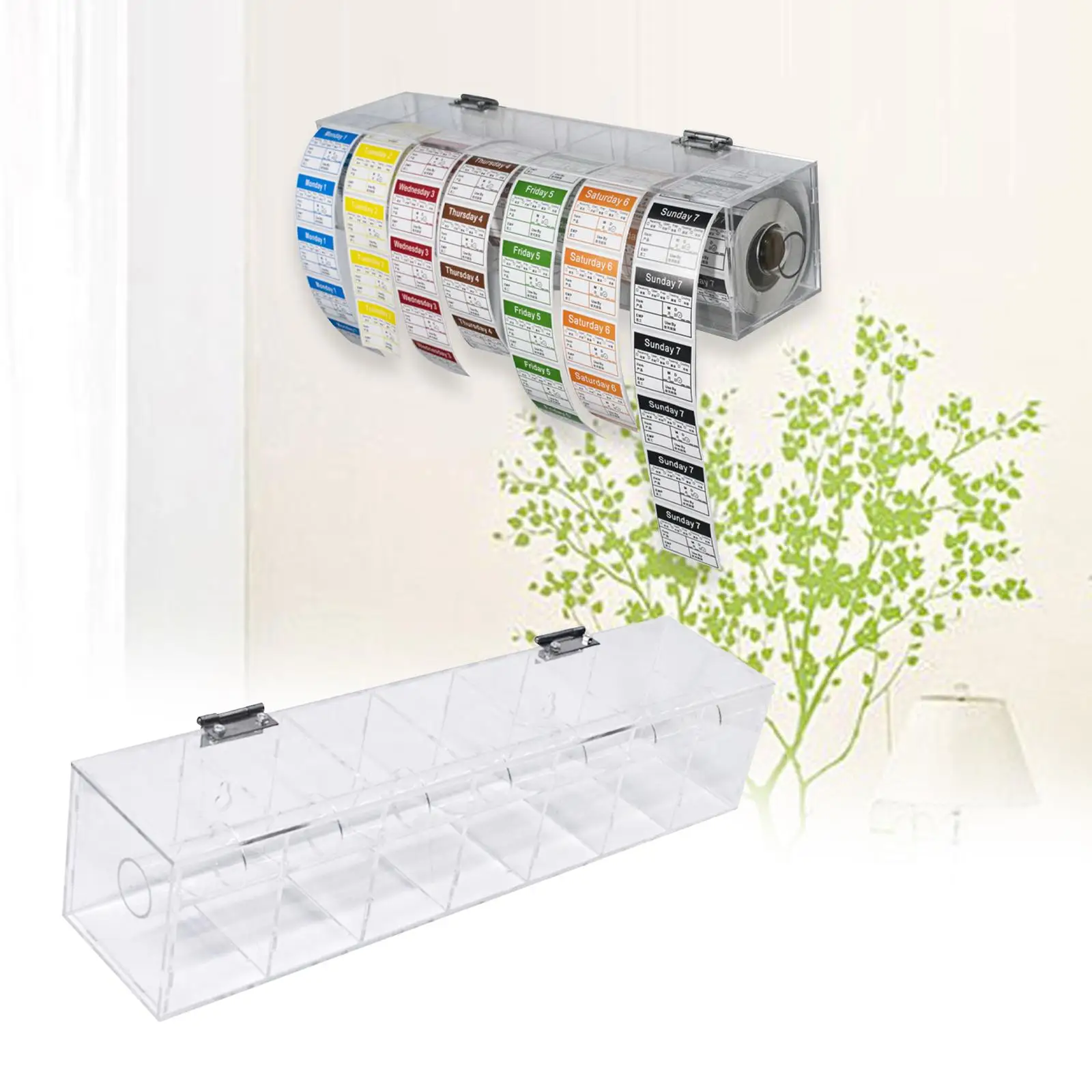 Label-Dispenser-Multi-Use-Clear-Label-Roll-Holder-Day-of-The-Week ...