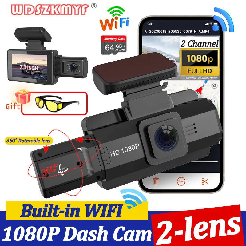 Dual-Len-Camera-For-Car-WIFI-Car-dvr-1080P-Dash-Cam-3Inch-Video ...