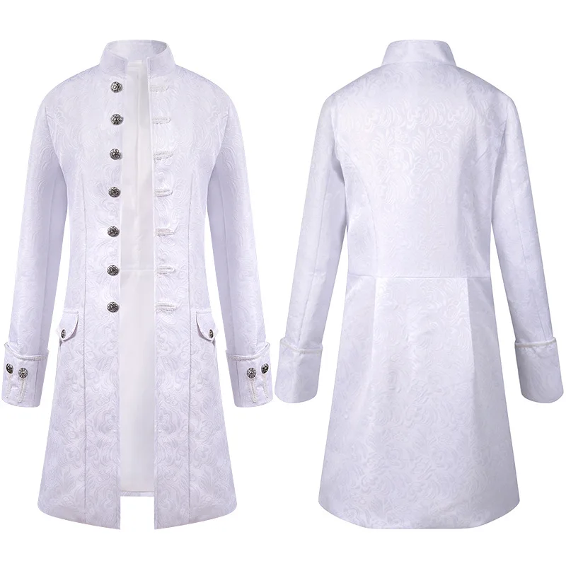 Adult-Medieval-Men-Jacket-White-Long-Cosplay-Coat-Jackets-Fashion-Steam ...