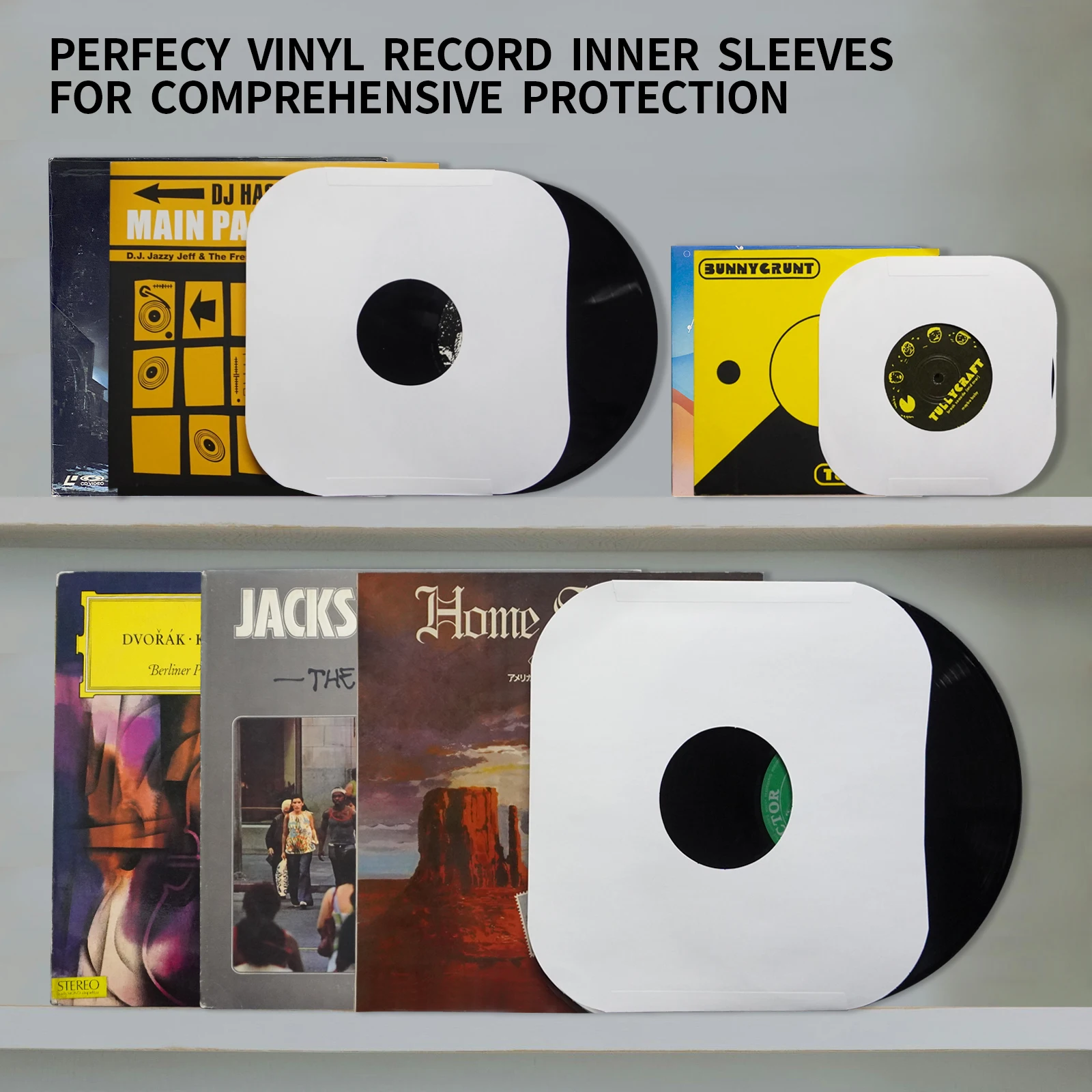 20PCS-7-10-12-Inch-Vinyl-Record-Inner-Sleeves-Anti-static-White-Kraft ...