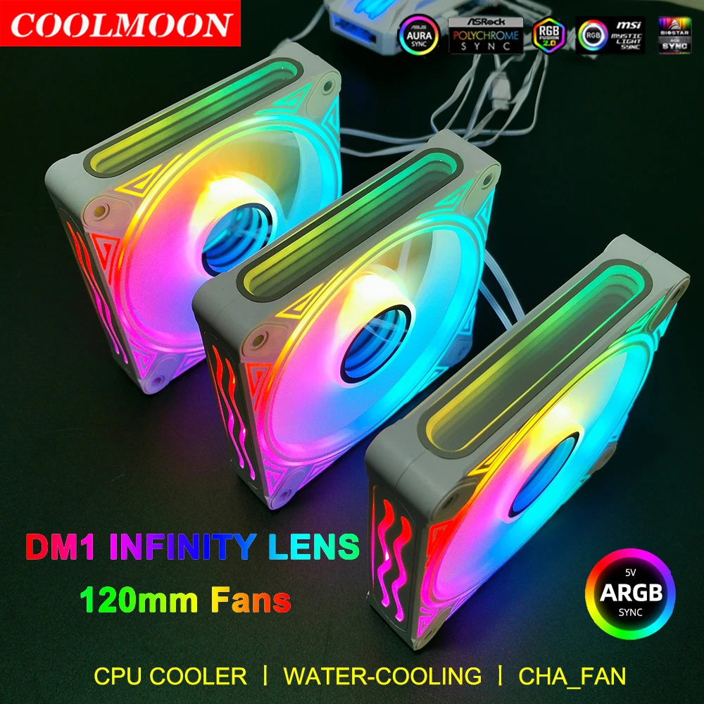 Coolmoon-Ventilateur-de-refroidissement-5V-ARGB-divi120-mm-effet-30LED ...