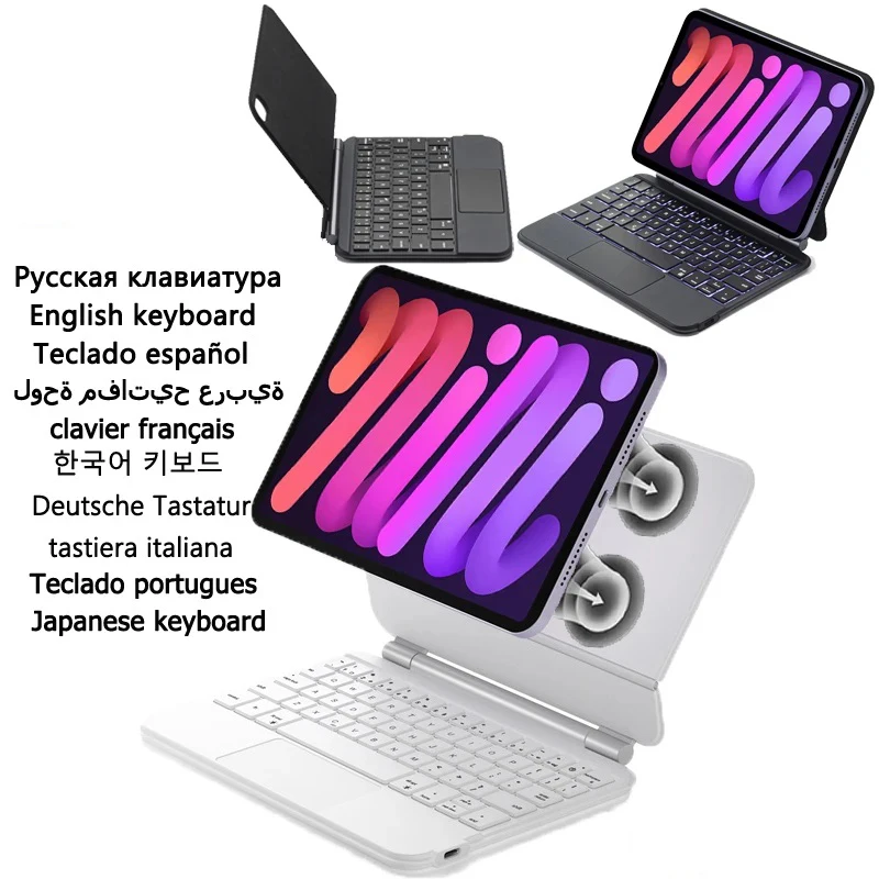 Backlit-Magic-Keyboard-with-Trackpad-for-iPad-Mini-6-Keyboard-Case ...