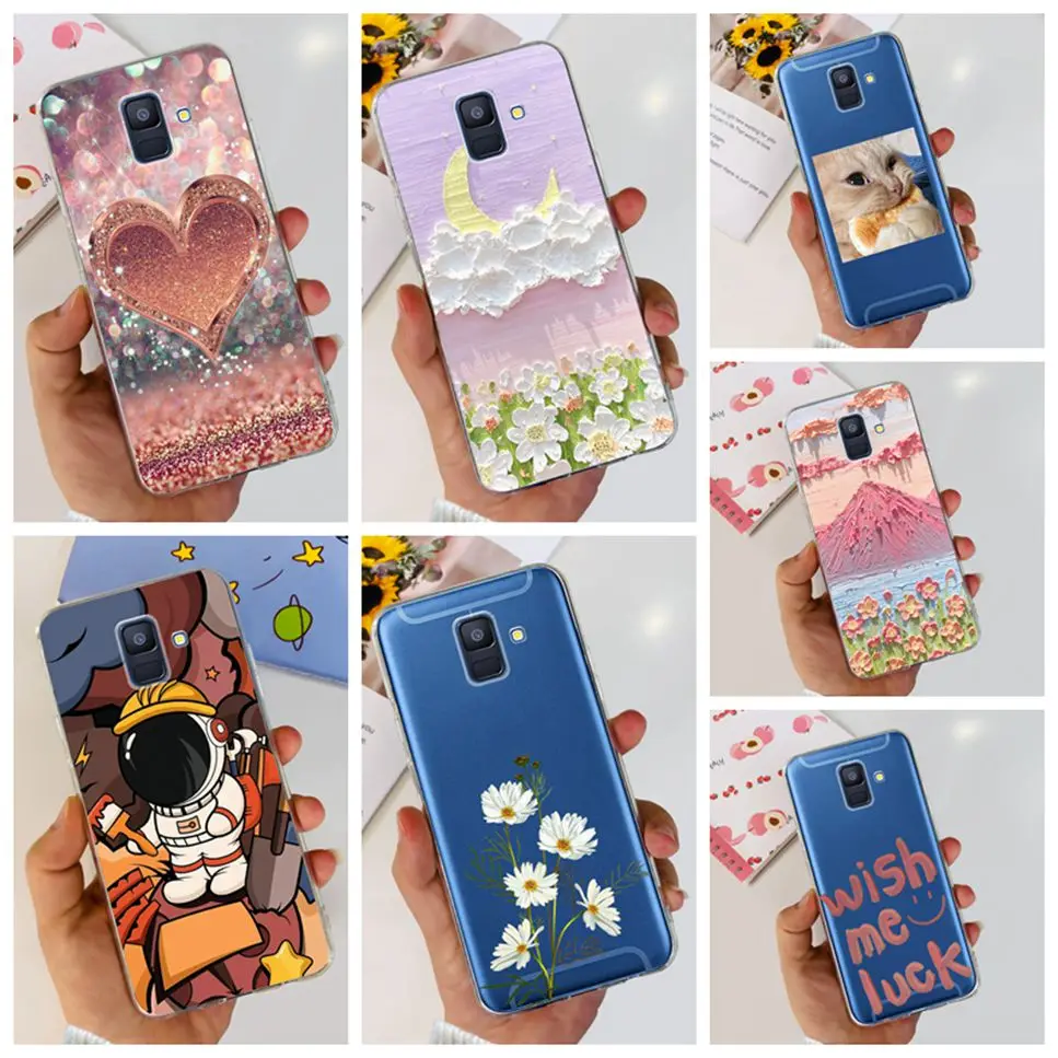 For-Samsung-Galaxy-A6-2018Case-Luxury-Love-Daisy-TPU-Soft-Silicone ...