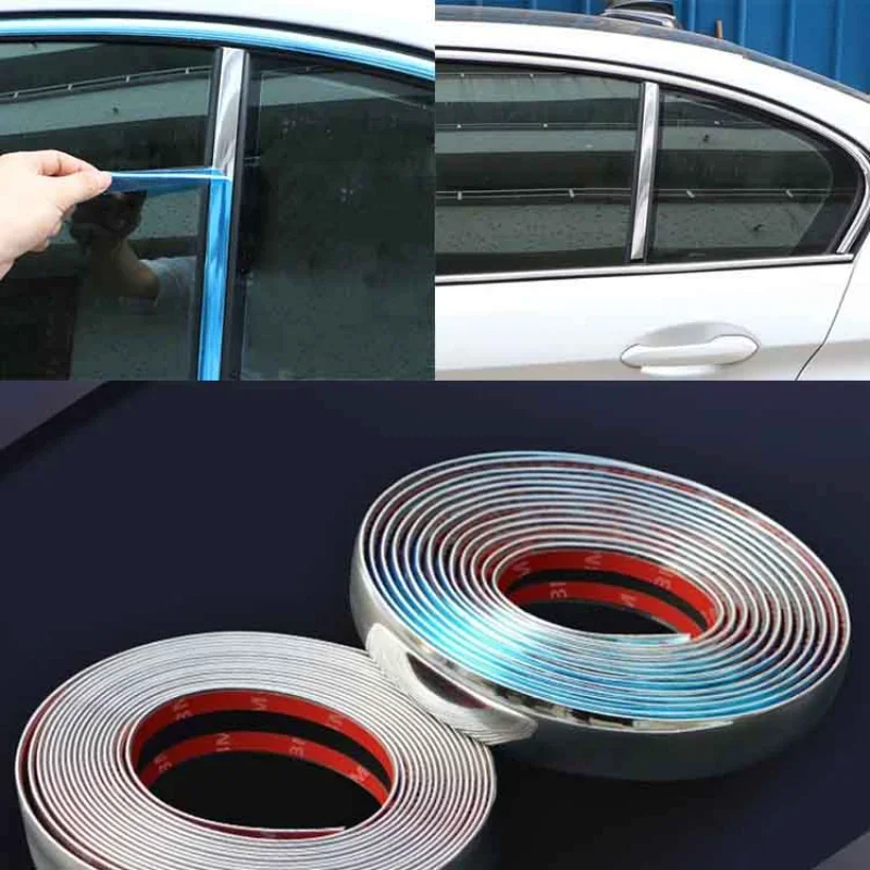 3-Meter-Auto-Chrome-Trim-Decorative-Strips-Car-Mouldings-Styling ...