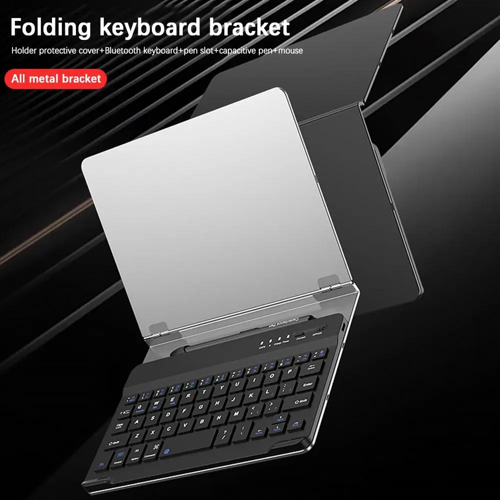 Wireless-Keyboard-Stand-For-Samsung-Galaxy-Z-Fold-5-Magnetic-Folding ...