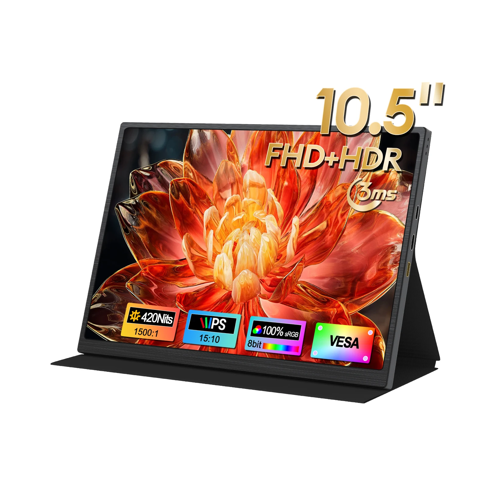 ZEUSLAP 10.5inch 1920*1280P 100%sRGB 420nits VESA Hole Design Mini ...