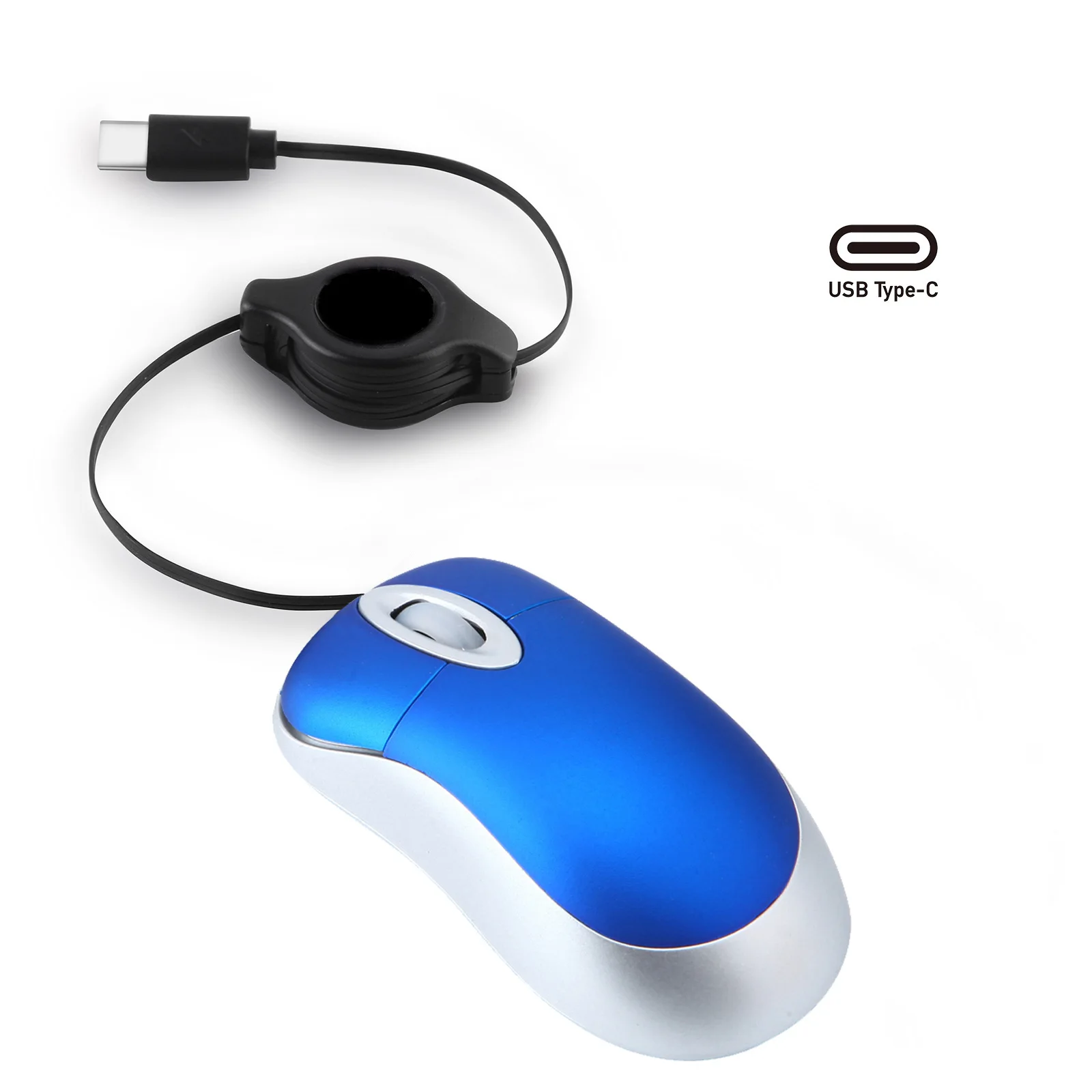 Type-c-Corded-Mouse-Retractable-Cable-Small-Mouse-1000DPI-Optical ...
