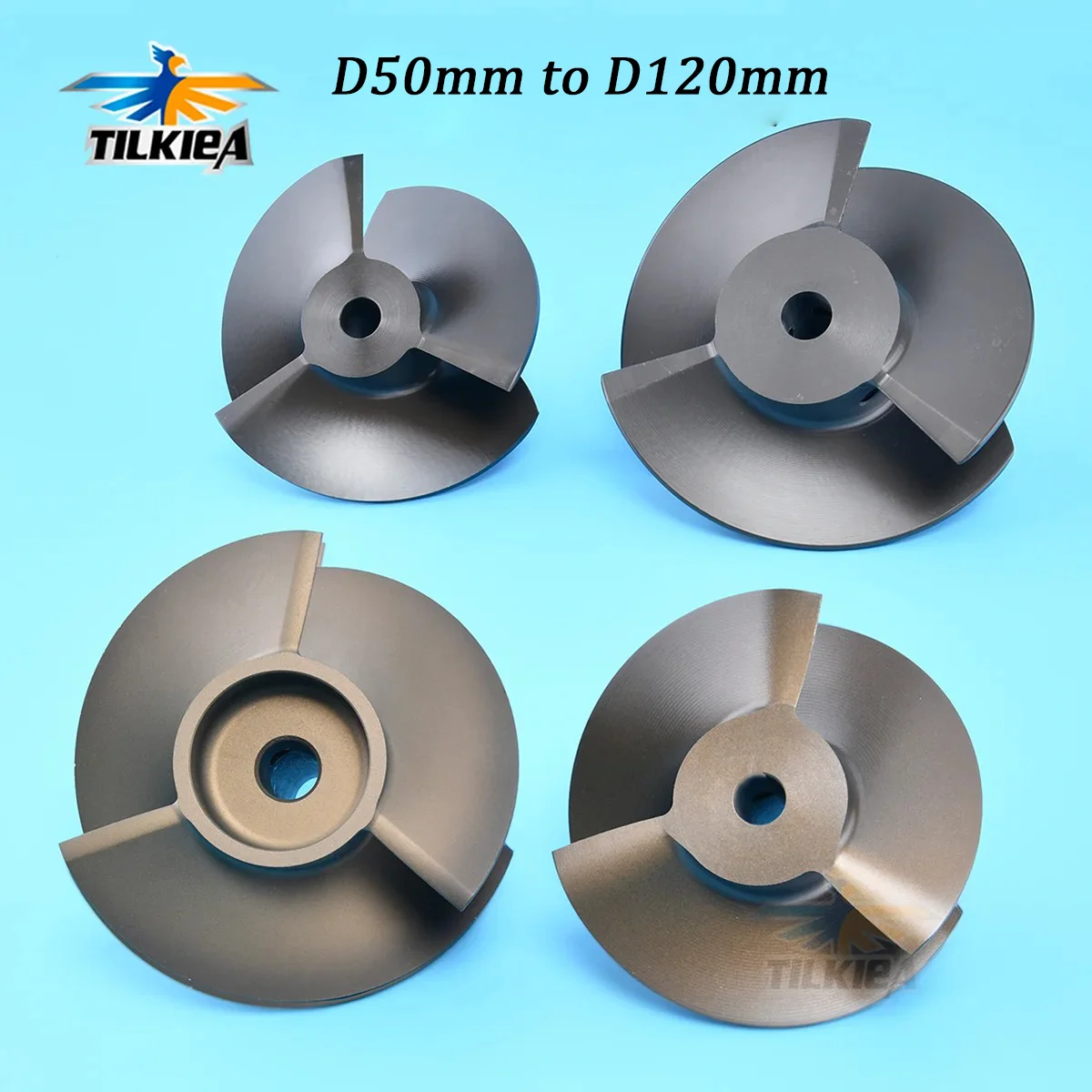 40mm/60mm/70mm/85mm/100mm/120mm Aluminium Impeller Water Jet Impeller ...