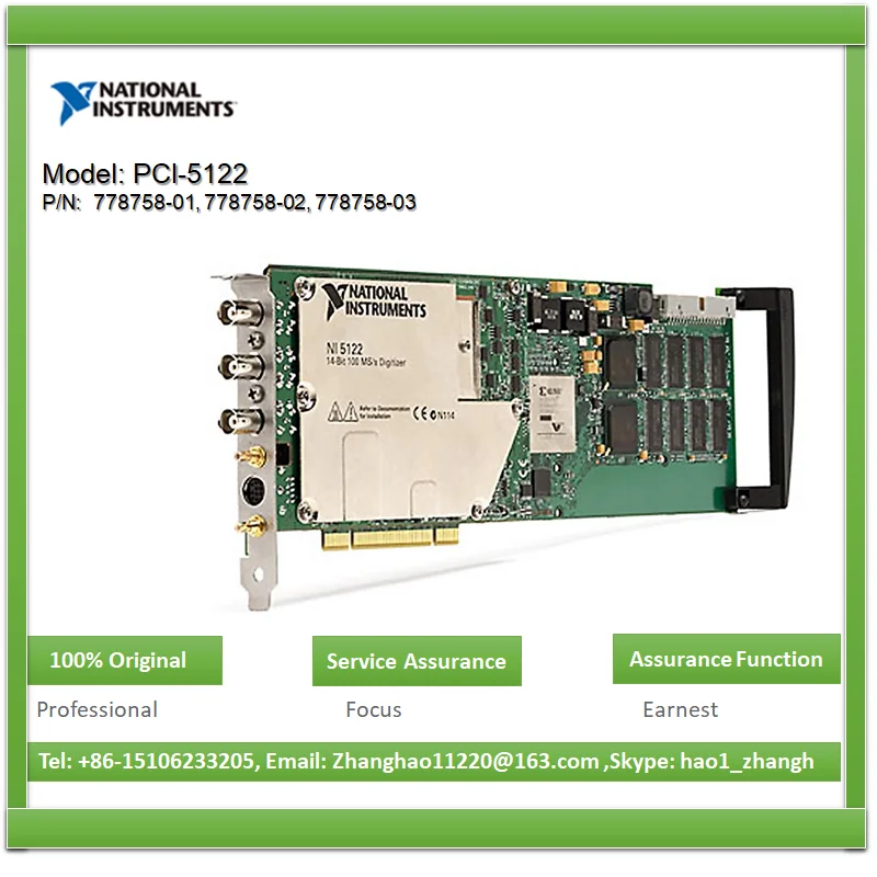 NI PCI 5122 778758 01, 778758 02, 778758 03 100 MHz, 100 MS/s 14 Bit ...
