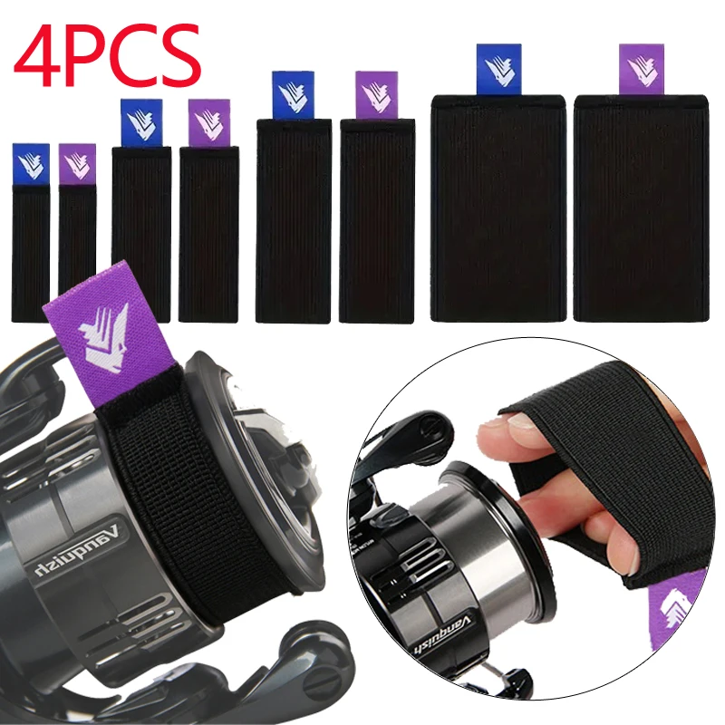 4pcs/Set Fishing Reel Band Nylon Protective Belt Covers for Spool Clamp ...
