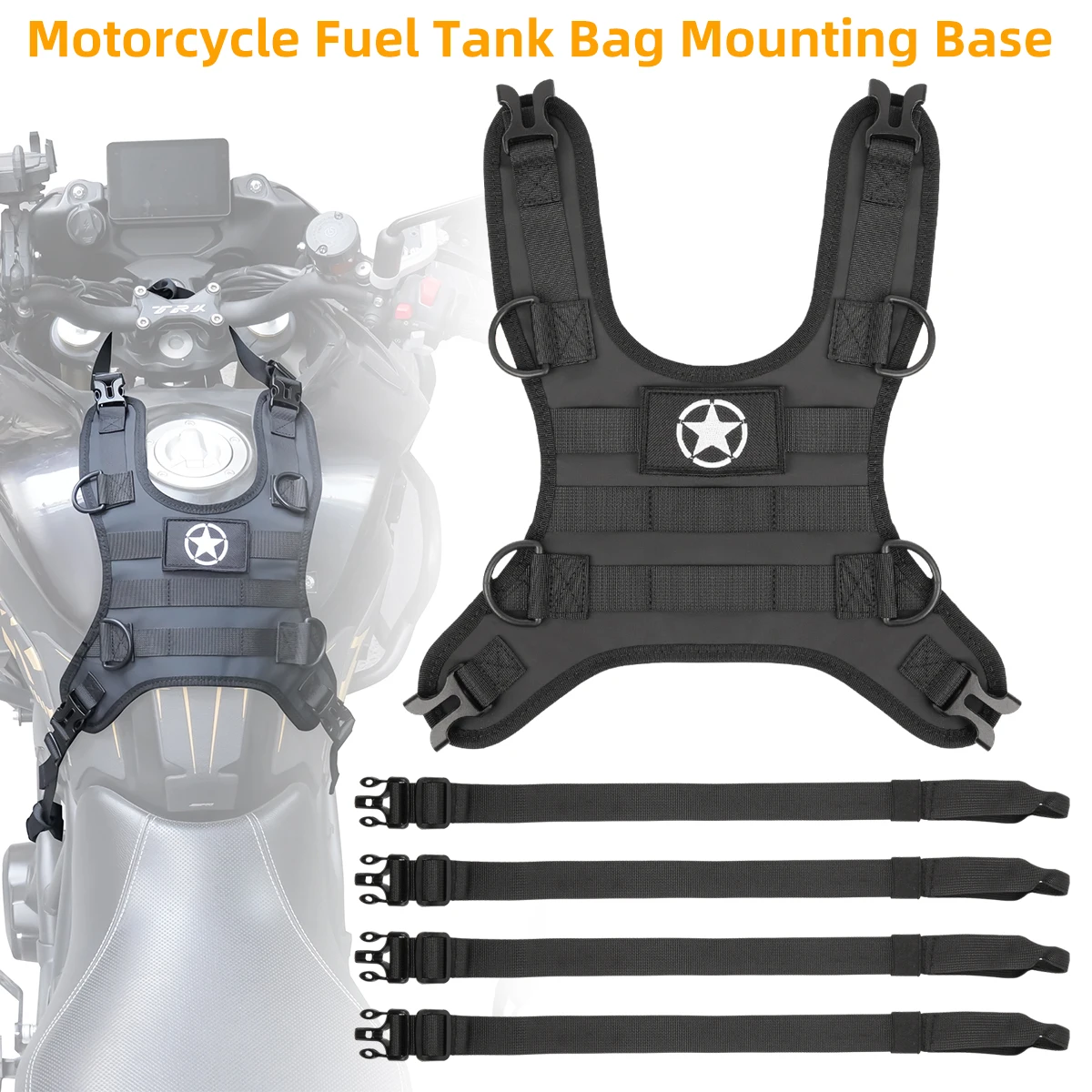 Motorcycle Fuel Tank Bag Base Vest Portable Motorbike Tank Bags ...