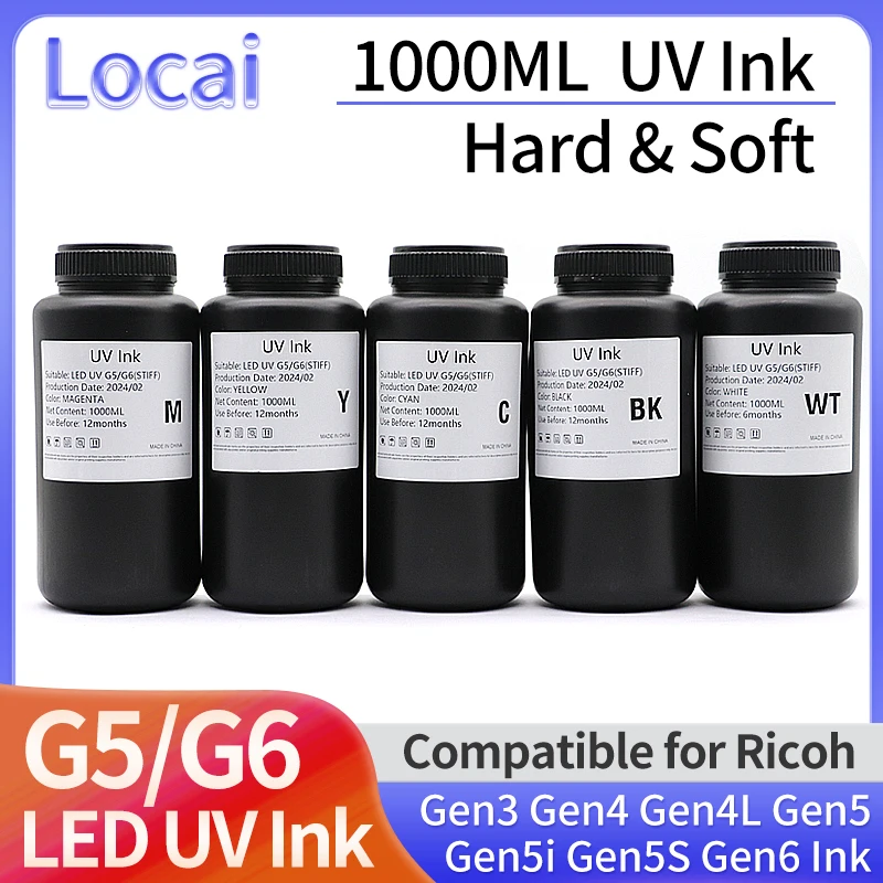 1000ML-LED-Curable-UV-Ink-For-Ricoh-G5-G6-Gen3-Gen4-Gen4L-Gen5-Gen5i ...