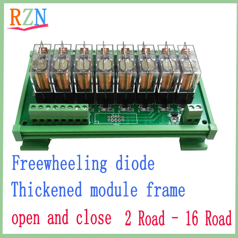 8-way-relay-module-single-chip-PLC-amplification-module-12V24V-drive ...