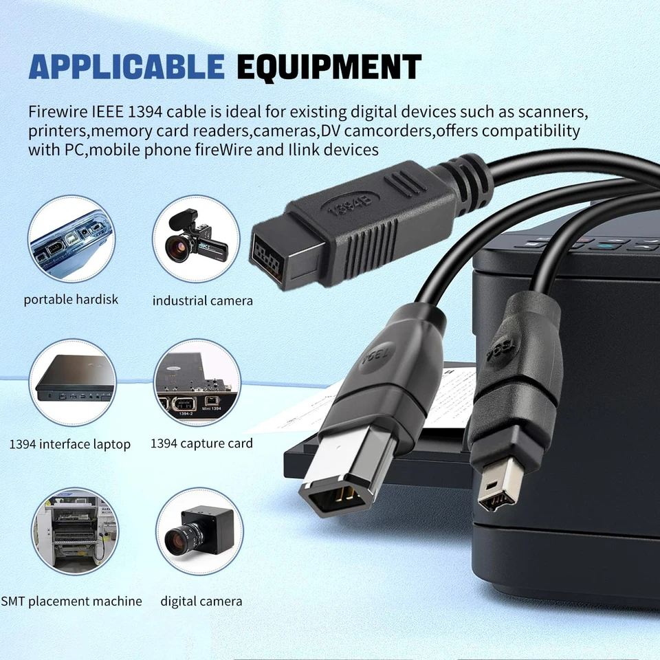 Firewire 800 To Usb C IEEE 1394 Mini 4-pin To USB 2.0 Data Transfer ...