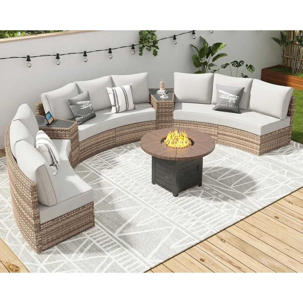 11-Piece-Half-Moon-Sectional-Round-Sofa-Set-Outdoor-Patio-Furniture ...