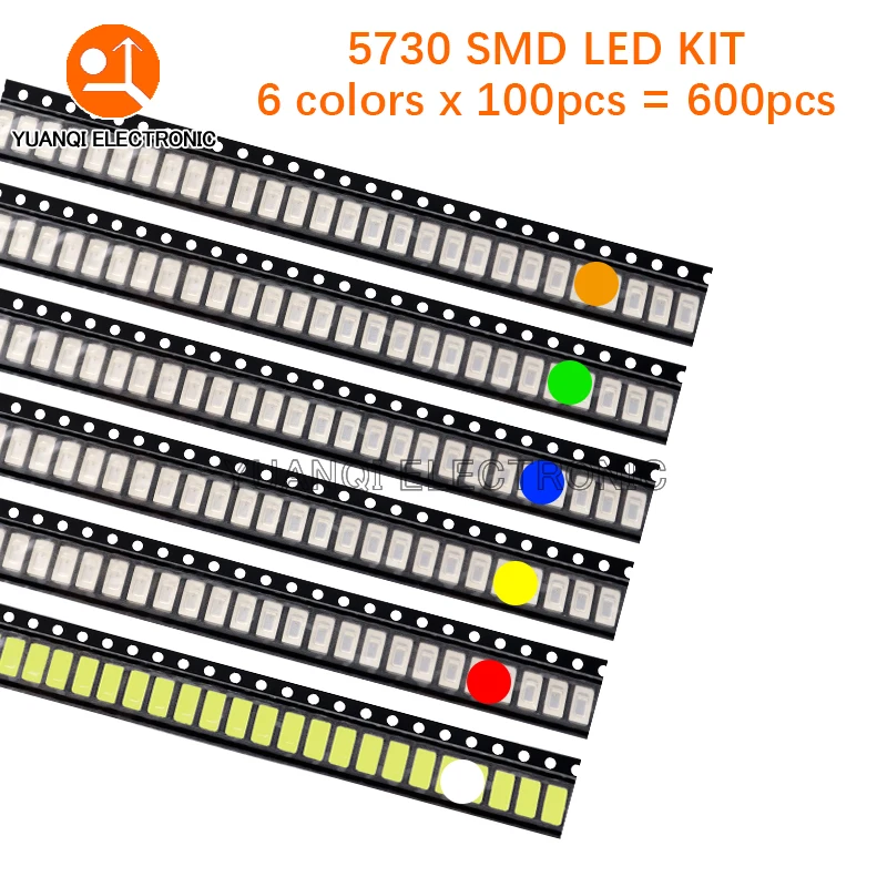600pcs-6colorsX100pcs-5050-5730-3528-1206-0805-0603-0402-SMD-LED-Kit ...
