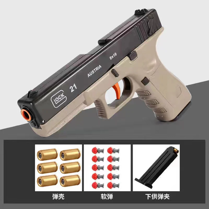 Pistolet Glock M1911 à éjection automatique, jouet à balles souples, G17 Airsoft, armes de tir ...