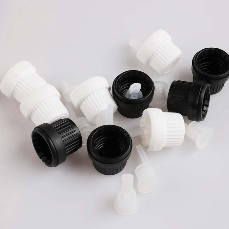 18mm Plastic Cap with Drop Plug for Essential Oil Bottle Screw Tamper Evident Cap for 5ml/10ml ...