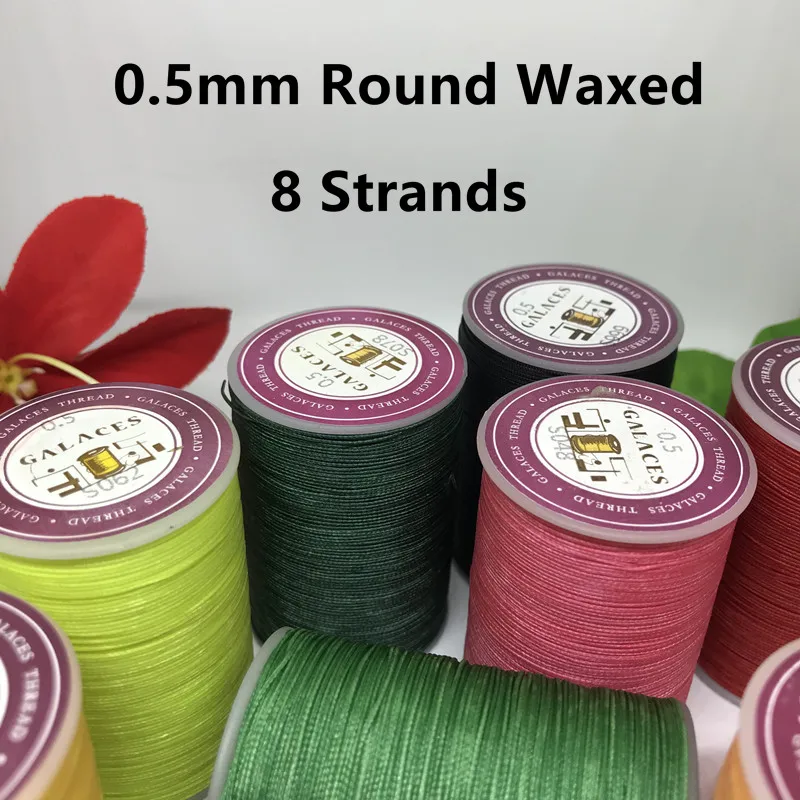 GALACES-YL050-Luxury-8strandss-120m-0-5mm-Round-Twist-Waxed-Thread-for ...