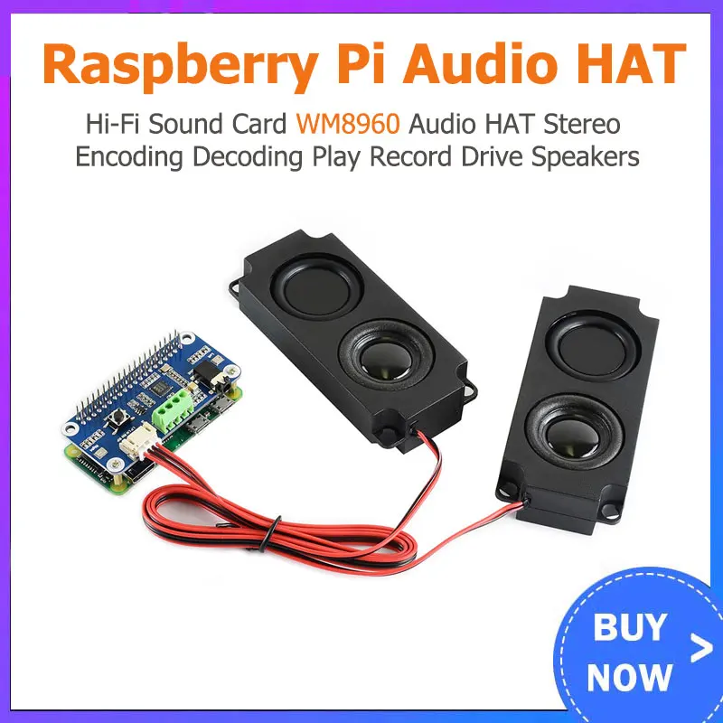 Raspberry-Pi-Hi-Fi-Sound-Card-WM8960-Audio-HAT-Stereo-Encoding-Decoding ...