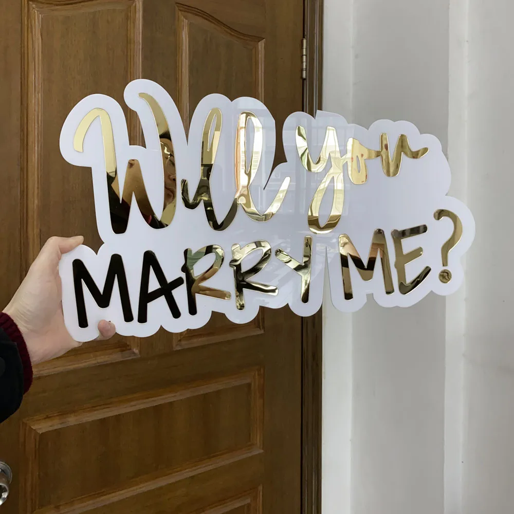 Will You Marry Me Sign Wood