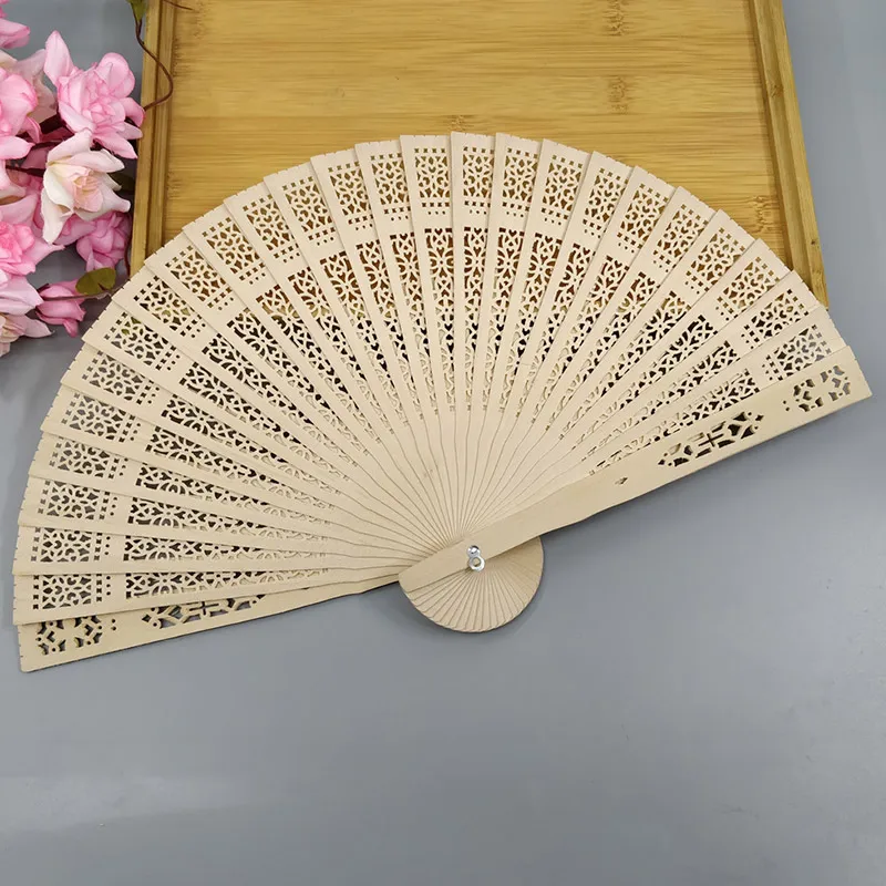 1PC-Hand-Fragrant-Wooden-Fan-Bamboo-Ornament-Carved-Folding-Fan-Vintage ...