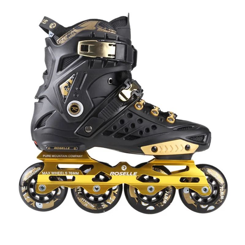 Original-Inline-Roller-Skates-PU-4-Wheels-Flat-Frame-Patines-For-Slalom ...