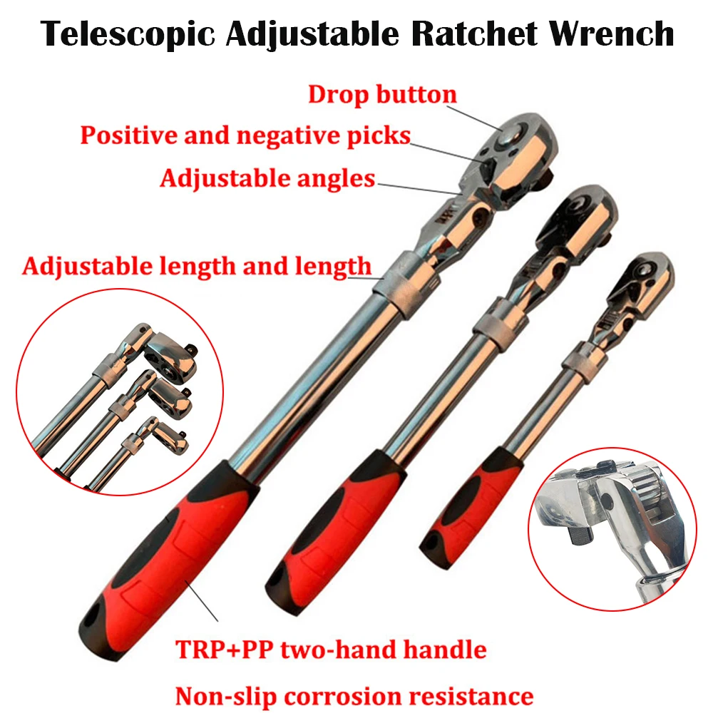 1-4-1-2-Ratchet-Wrench-3-8-Telescoping-72-Teeth-Socket-Wrench-180 ...