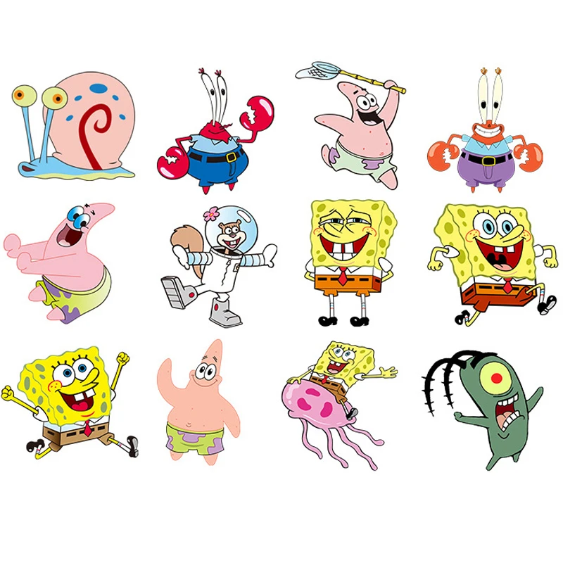 Anime Patrick Star Patches for Clothing Heat Transfer Stickers for T ...