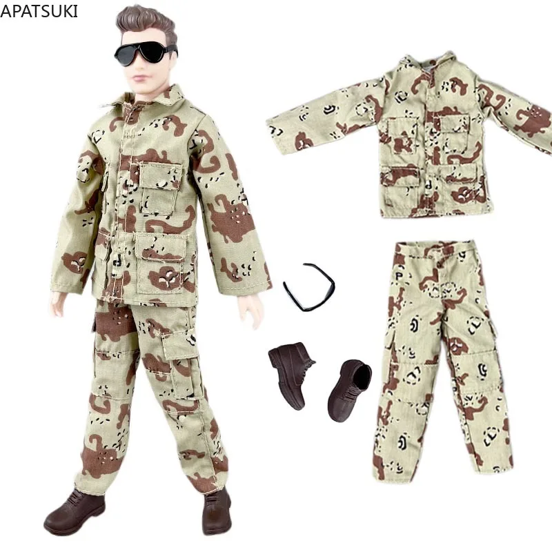 Army-Soldier-Cosplay-1-6-Boy-Doll-Clothes-For-Ken-Doll-Coat-Trousers ...
