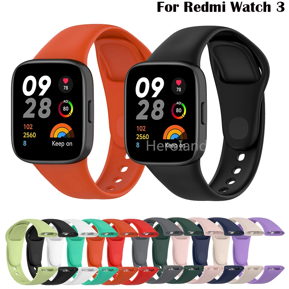 Fashion Silicone Watchband For Redmi Watch 3 Smartwatch Strap Wristbands Bracelet For Xiaomi ...