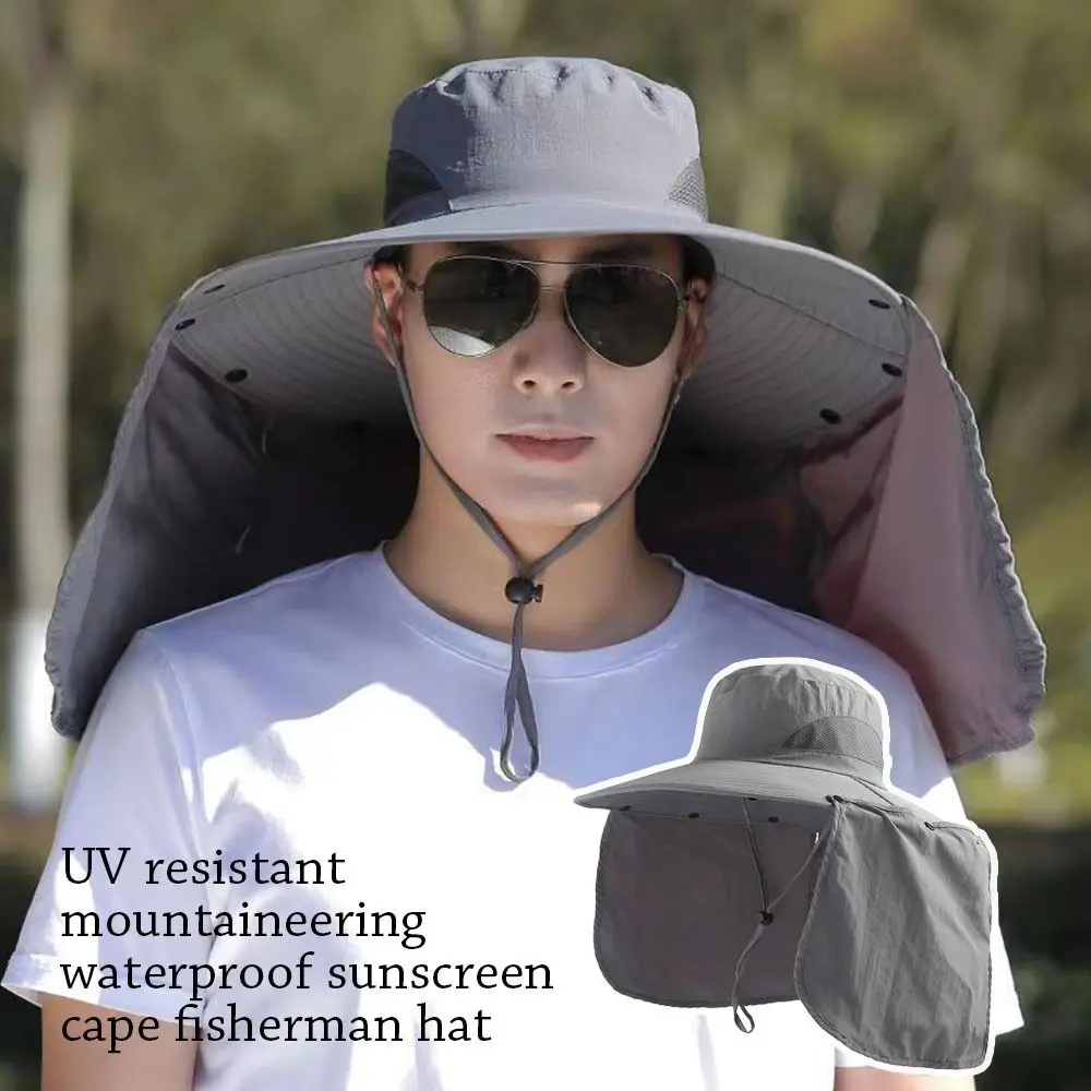 Fashion Waterproof Bucket Hat Portable Sun Protection Fisherman Cap ...