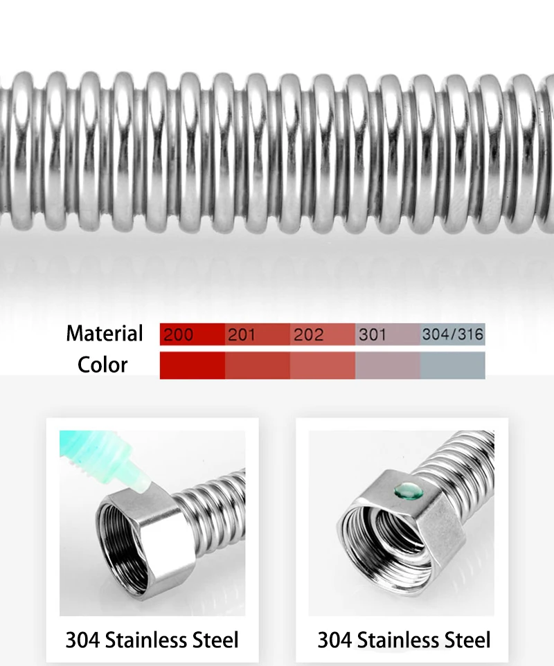 Tuyau,3l4 Inch-10cm--Tuyau de douche en acier inoxydable 100, rallonge ...