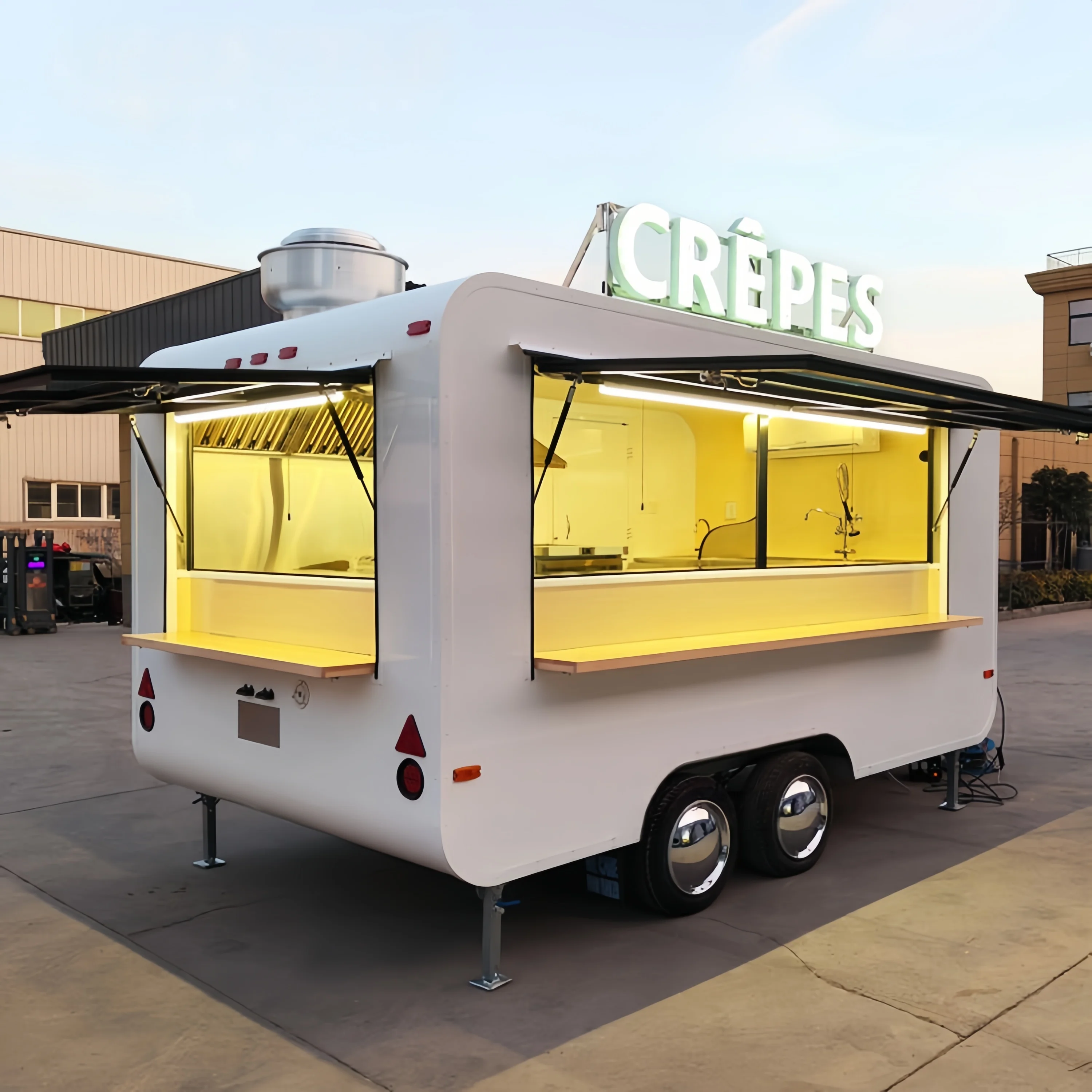 Camión de comida portátil para cocina al aire libre, carrito con ...