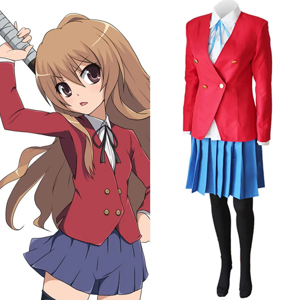 Toradora-Anime-TIGER-and-DRAGON-Aisaka-Taiga-Cosplay-Costume-School ...
