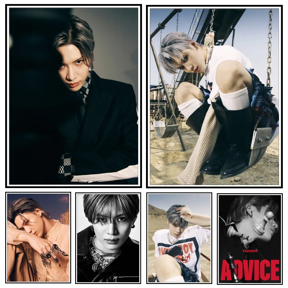 KPOP SHINee Poster White Paper Art Painting Wall Art Singer Taemin ...